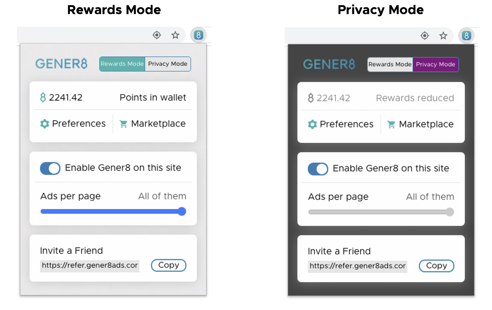 🚀 Launched: Rewards Mode & Privacy Mode - Gener8