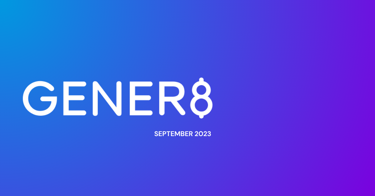 Gener8 Rewards: September Update - Gener8